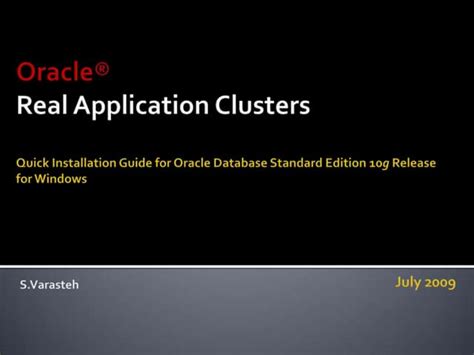 Oracle Real Application Cluster Rac Pptx