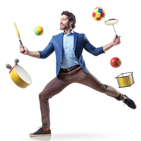 Person Doing Multiple Activities Simultaneously For Productivity