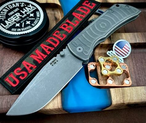 Shockwave Pattern Mcnees Knives Mac 2 35 Atomic Ti Stonewashed Flat