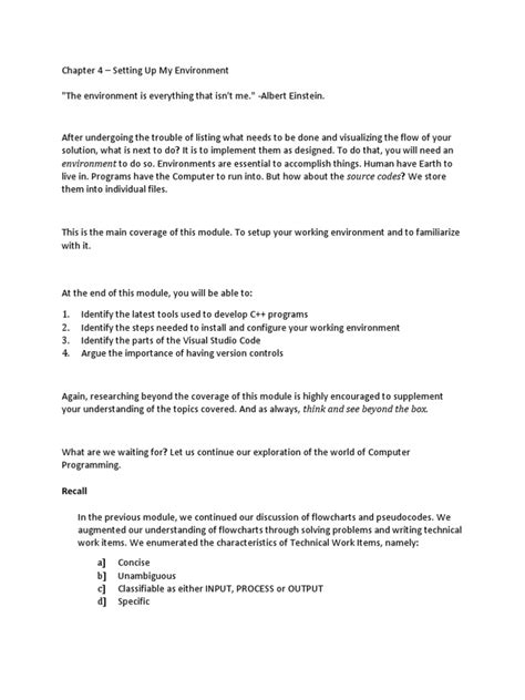 4 Setting Up My Environment Pdf Integrated Development