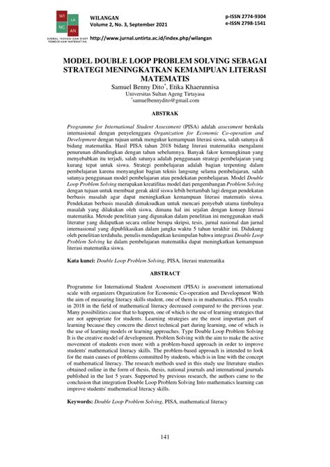 Pdf Model Double Loop Problem Solving Sebagai Strategi Meningkatkan