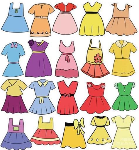 衣服简笔画带颜色的 衣服简笔画带颜色的图片 画趣文库（我爱生活）