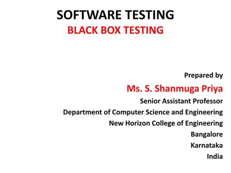 Software Testing Boundary Value Analysis Equivalent Class Partition