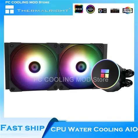인텔 Amd 금속 블록 펌프 라디에이터 팬 냉동 매직 240 Argb 용 Thermalright Pc 워터 쿨링 Aio 키트 5v Argb Cpu 쿨러팬