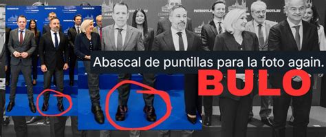 No Santiago Abascal No Está De Puntillas En Esta Imagen De La Reunión