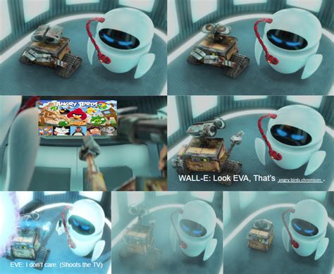 Wall E And Eve Sees Angry Birds Chromium By Samuelddecilos On Deviantart