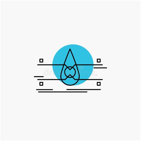 Water Monitoring Clean Safety Smart City Line Icon Stock Vector Illustration Of Strong