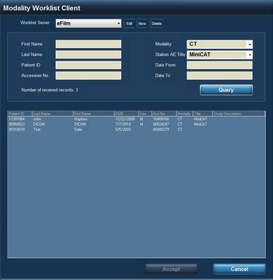 8 0 MODALITY WORKLIST CLIENT