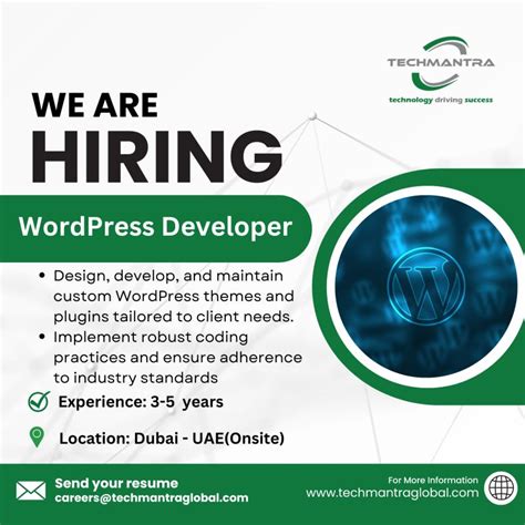 Techmantra Global On Linkedin Hiring Wordpress Developer Wordpress