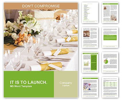 Optimal Table Setting For Upscale Weddings And Catered Events Word Template Design ID