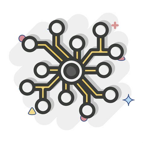 Icon Neural Network Related To Machine Learning Symbol Comic Style Simple Design Editable