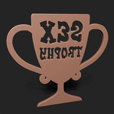 Sex Trophy Stencil 3d Model 3d Printable Cgtrader