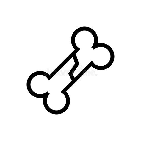 Fracture Icon Design Broken Bone Symbol Line Art Medical Healthcare Illustration Stock Vector