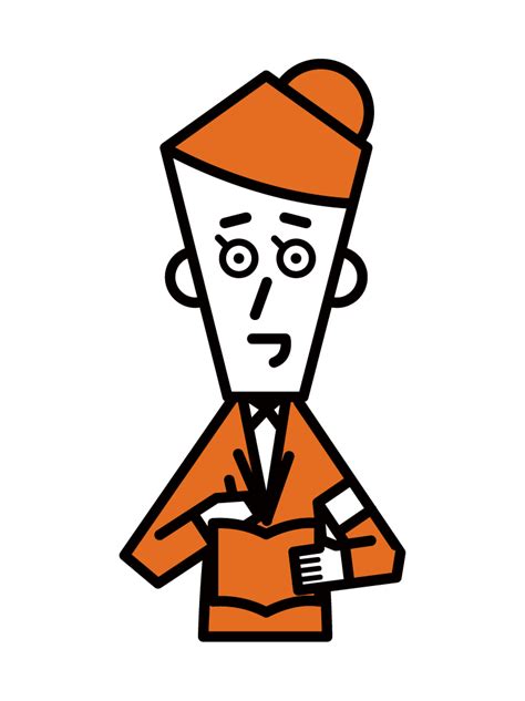 신문 기자여성의 일러스트 무료 일러스트 소재집 Kukukeke