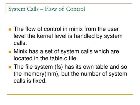 Ppt Minix Overview And System Call Implementation Powerpoint