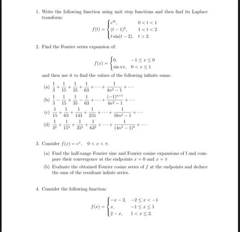Solved E24 1 Write The Following Function Using Unit Step