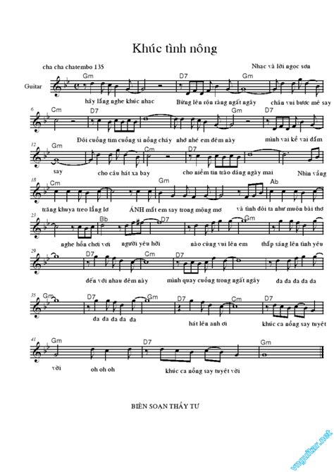 Sheet Nh C B I Kh C T Nh N Ng Ng C S N Sheet Nh C Hay