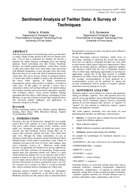 Pdf Sentiment Analysis Of Twitter Data A Survey Of Techniques