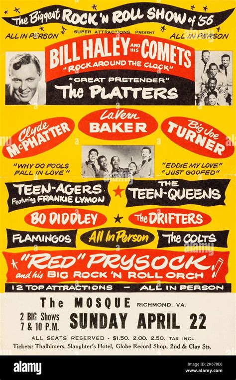 Bill Haley And His Comets The Platters Bo Diddley 1956 Biggest Rock N Roll Show Concert