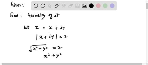 SOLVED Describe Geometrically The Set Of Points In The Complex Numerade