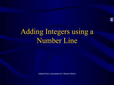Adding Integers Number Line Ppt Adding Integers Ppt Ppt