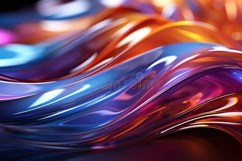 Abstract Blue And Orange Wave Is A Close Up Of A Looping Fluid Background Stock Illustration