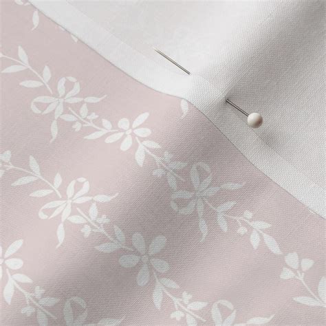 White Floral Ditsy Stripe On Neutral Red Fabric Spoonflower