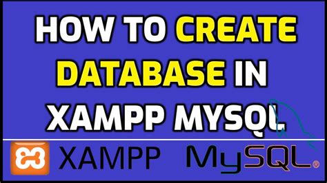 How To Create Database In XAMPP MySQL MariaDB 2020 YouTube