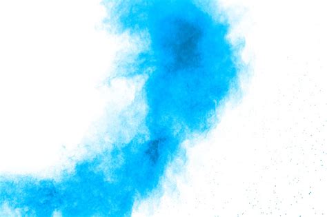 흰색 바탕에 추상 블루 먼지 폭발 블루 파우더 스플래시의 프리즈 모션 홀리 축제에 그려진 가루로 빻은에 대한 스톡 사진 및 기타 이미지 Istock