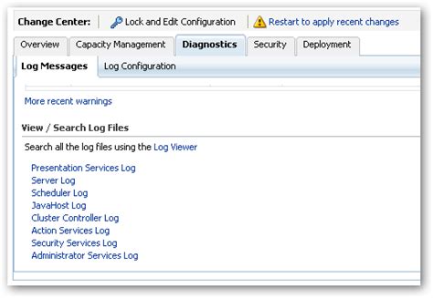 Diagnostics Logging And The Obiee 11g Em Log Viewer