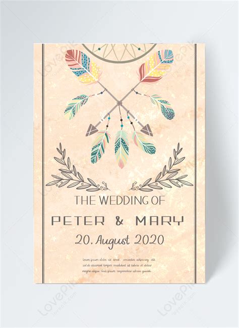 귀여운 스타일 드림 캐처 청첩장 이미지 사진 465475791 무료 다운로드