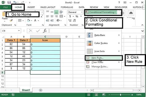 How To Compare Adjacent Cells With Conditional Formatting Icon Sets In