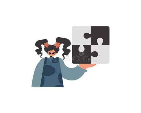 The Youthful Woman Is Holding A Befuddle Bunch Work Subject Detached