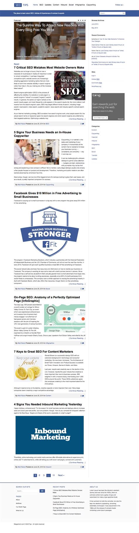 Seotips Responsive Lightning Fast Pro Blogger Theme