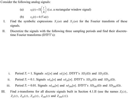 solved consider the following analog signals a x 0 n 4