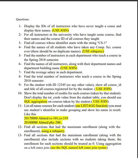 Solved The Tables Of This Database Drop Table