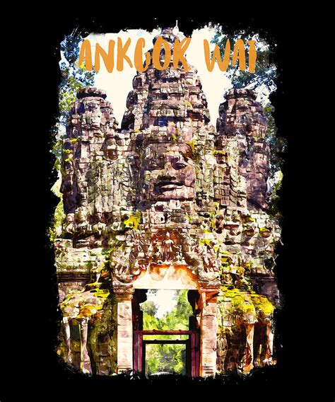 Ankgor Wat Cambodia City Watercolor Digital Art By Alexandru Chirila Pixels