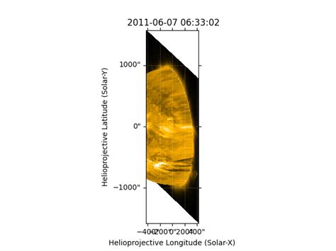 reprojecting with automatic extent — sunpy 7 0 0 dev44 documentation