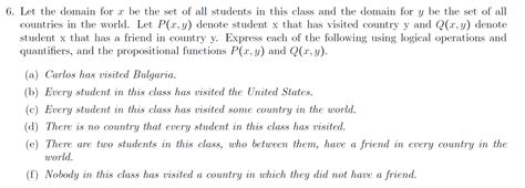 Solved Let The Domain For X Be The Set Of All Babes In Chegg Com