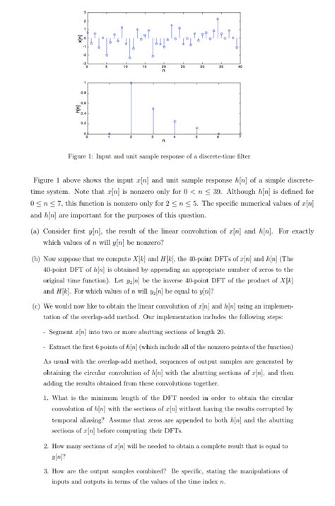 Figure 1 Above Shows The Input X N And Unit Sample