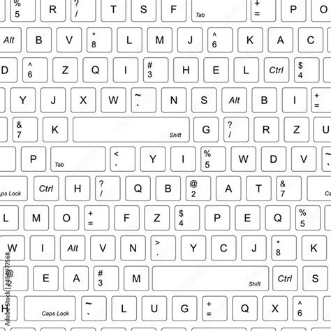 Computer Keyboard Background Seamless Abstract Vector Pattern Texture