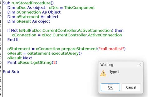 Calling Mysql Stored Procedure English Ask Libreoffice