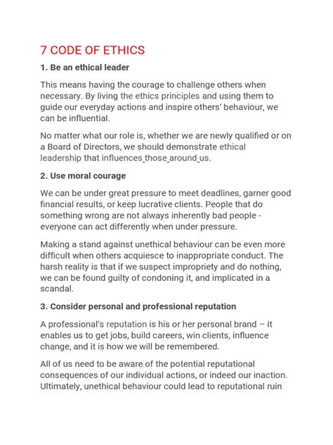 7 Code Of Ethics Pdf Social Institutions Applied Ethics