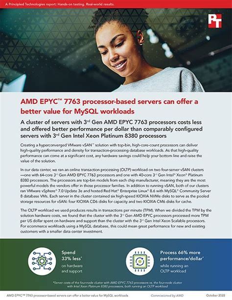Amd Epyc™ 7763 Processor Based Servers Can Offer A Better Value For Mysql Workloads Swatch