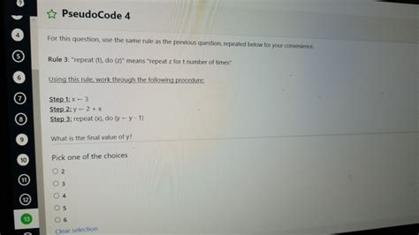 Solved Pseudocode 6 Using Rules 12 And 3 From The Solved Pseudocode 6 Using Rules 12 And 3 From The