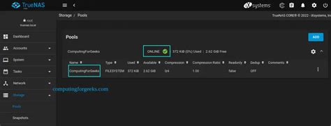 How To Install And Configure TrueNAS CORE 13 Storage ComputingForGeeks