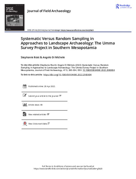 Pdf Systematic Versus Random Sampling In Approaches To Landscape