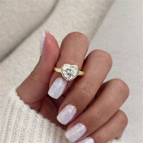 Shop Now 2 Carat Heart Cut Lab Grown Diamond Bezel Set Ring In 14k