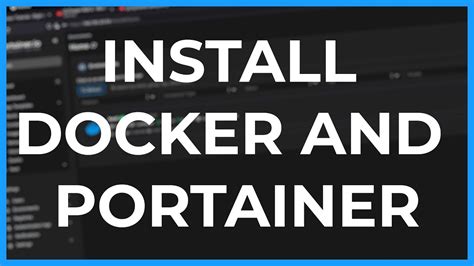 Installing Docker And Portainer Docker Series Youtube