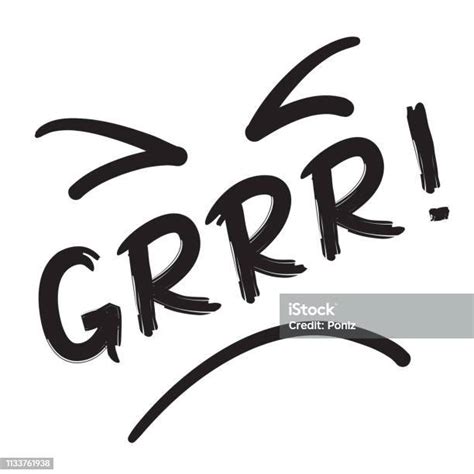 Grrr따옴표 글자 인쇄에 대 한 서 예 영감 그래픽 디자인 타이포 그래피 요소입니다 포스터 티셔츠 가방 로고 엽서 전단지 스티커 및 스웨트 셔츠를 위한 프린트 간단한 벡터